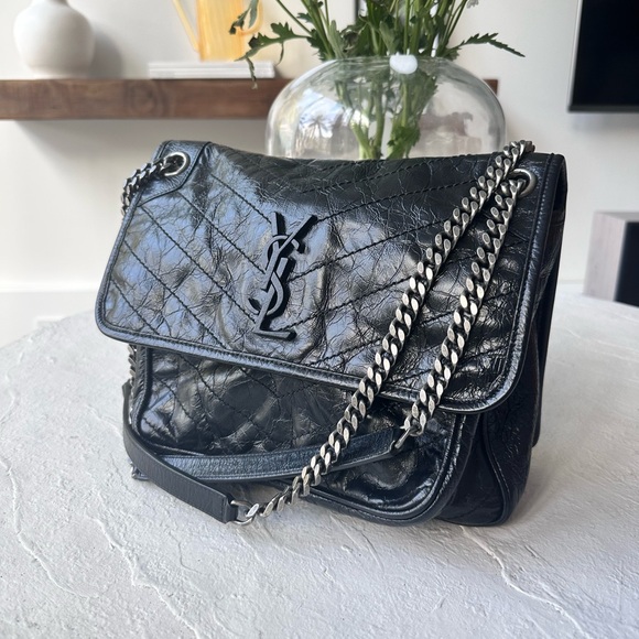 Yves Saint Laurent | Bags | Yves Saint Laurent Black Niki Medium In ...